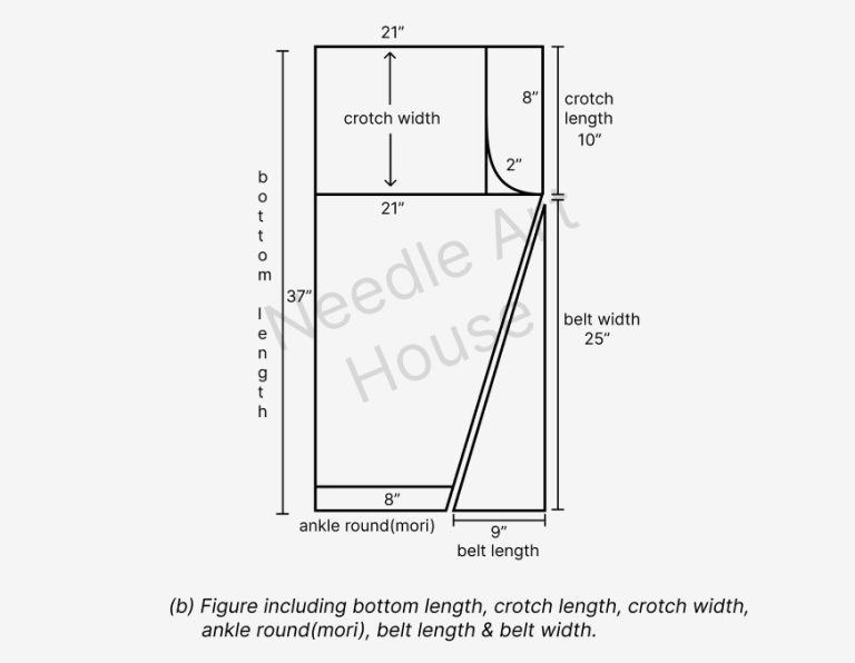 Simple salwar cutting with body measurements - Needle Art House
